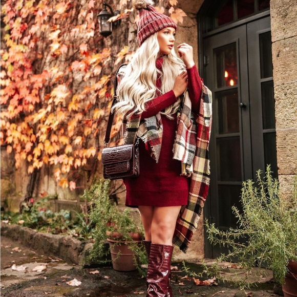 Vici | Sweaters | Vici Red Plaid Wrap Ruana Poncho | Poshmark